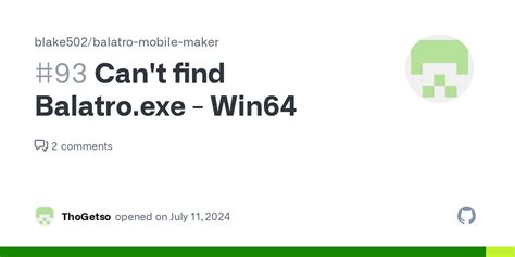 Cant Find Balatroexe Win64 · Issue 93 · Blake502balatro Mobile