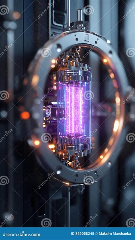 Cryostat Housing In A Quantum Computing Lab Stock Image Image Of