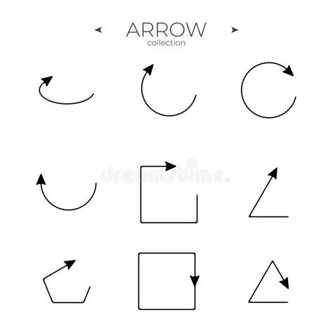 Line Arrow Icon Set Line Icons Collection Modern Vector Symbols Stock Vector Illustration