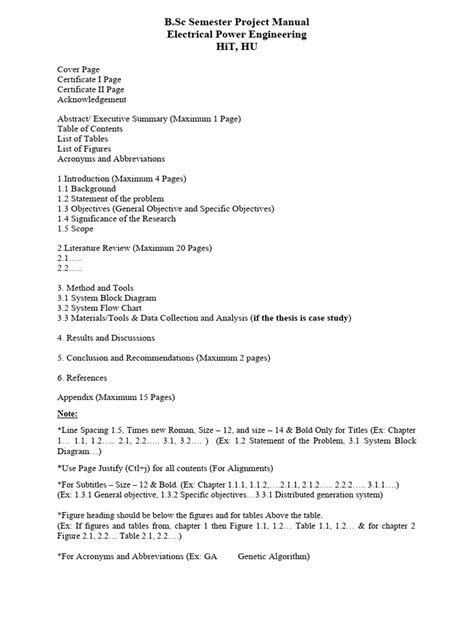 B Sc Project Report Format Pdf Arduino Abstract Summary