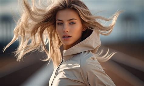 Premium Photo Blonde Beauty In A Captivating Pose