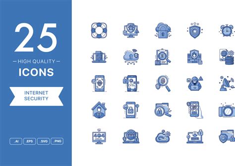 Vector Set Of Security Icons 23424931 Vector Art At Vecteezy