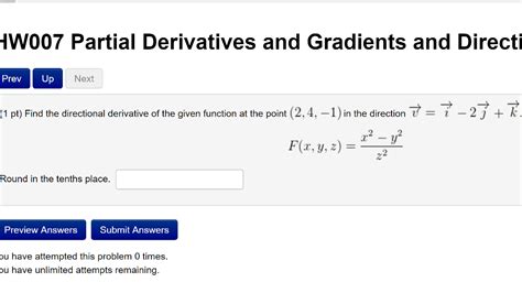 Solved Hw007 Partial Derivatives And Gradients And
