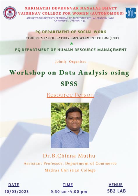 Workshop On Data Analysis Using Spss Sdnb Vaishnav College For Women