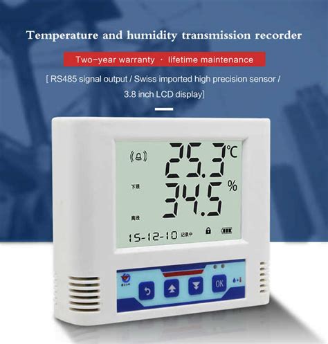 RS Modbus Indoor LCD Display Smart Temperature Humidity Sensor