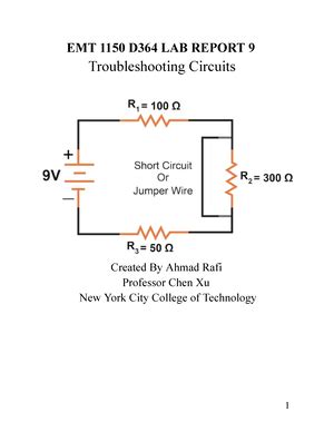 EMT Lab Series Parallel Circuit Lab Experiment Measurement In Series Parallel
