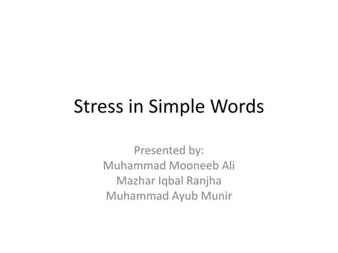 Word Stress Phonetics Pdf