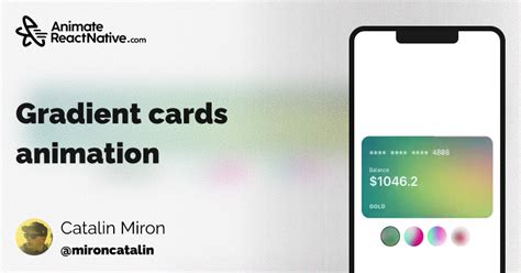 React Native Animations Gradient Cards Animation