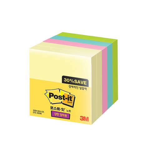 3m 포스트 잇® 노트 알뜰팩ssn 654 5a 두사몰