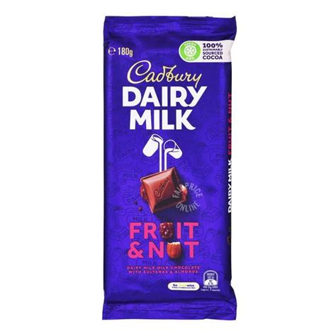 Jual Cadbury Dairy Milk Chocolate Block Fruit And Nut 180g Di Seller