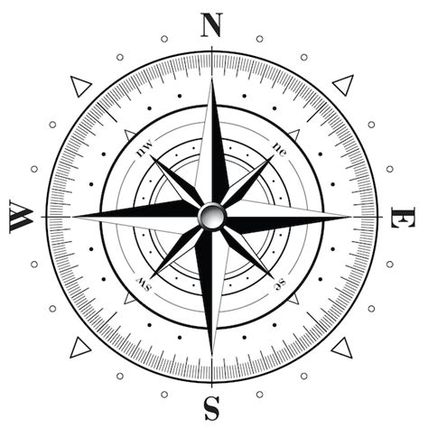 Premium Vector Compass Rose