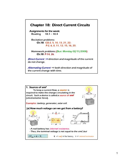 Direct Current Circuits General Physics Ii Phys 104 Docsity