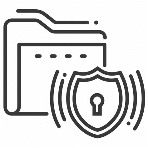 Data Protection Folder Shield Signaling Icon Download On Iconfinder