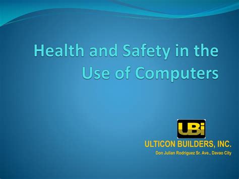 Ppt Health And Safety In The Use Of Computers Powerpoint Presentation Id 2257216
