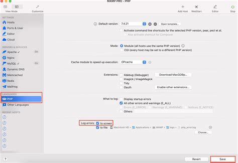 afficher les logs d erreurs php avec mamp pro t php fr