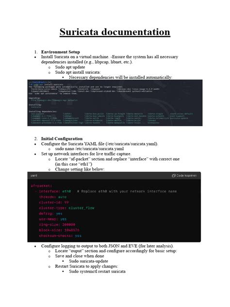 Suricata Documentation Pdf Computer Engineering Software