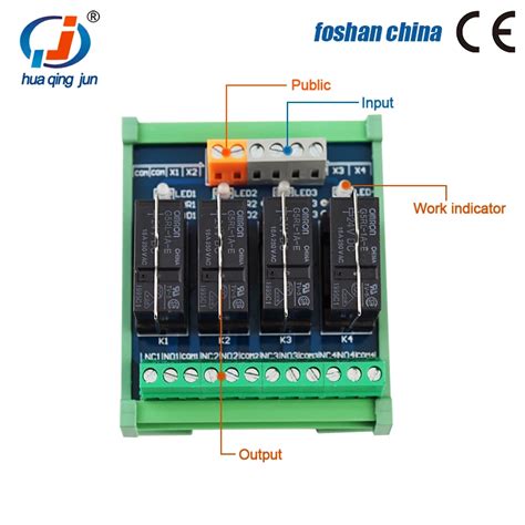 Huaqingjun Channel SPDT Black Relay Module VDC A Electromagnetic Relays For Street Lights