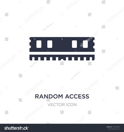 Random Access Memory Icon On White Stock Vector Royalty Free
