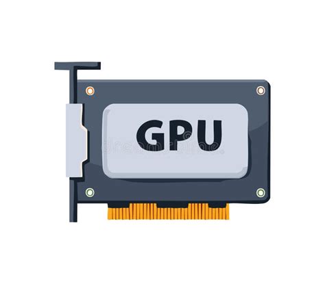 A Gpu Graphics Processing Unit Illustration Stock Vector