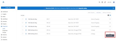 how to deactivate units properties help center