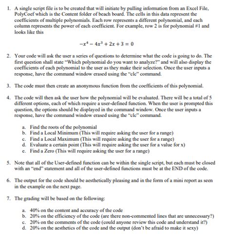 Solved 1 A Single Script File Is To Be Created That Will