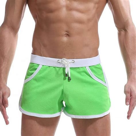 Mens Running Shorts Breathing Workout Gym Booty Short Shorts Sexy