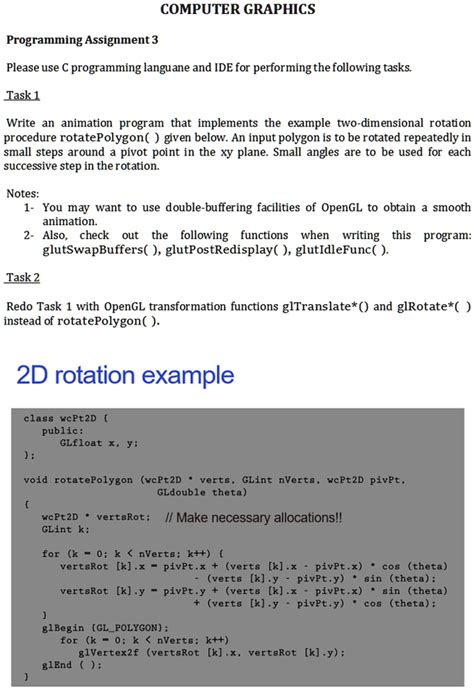 Computer Graphics Programming Assignment 3 Please Use C Programming Languane And Ide For