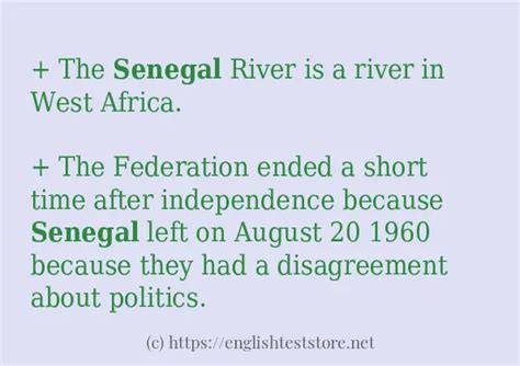 Senegal In Sentences Englishteststore Blog