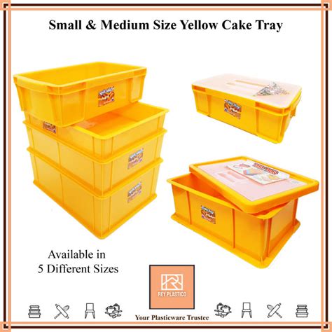 Small Cake Tray Yellow Tray Bakery Tray Bread Tray Plastic Cake