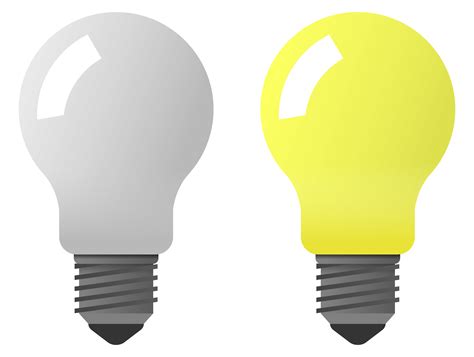 clipart light bulb on off