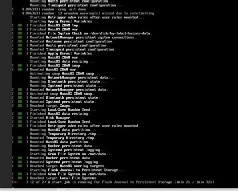 A Start Job Is Running For Flush Journal To Persistent Storage Ha Won