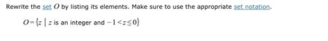Solved Rewrite The Set O By Listing Its Elements Make Sure Chegg Com