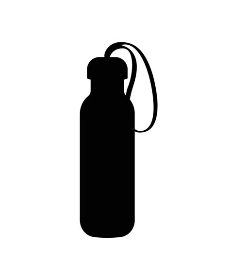 Glass Water Bottle With Ribbon Handle Silhouette Glassware Juice Water Limonade Bottle Icon