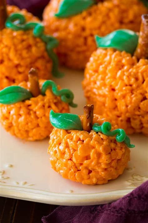 Pumpkin Rice Krispie Treats Cooking Classy