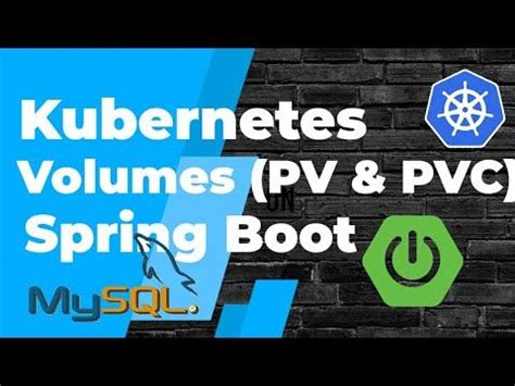 Kubernetes Persistent Volume PV Persistent Volume Claim PVC Spring Boot MySQL On K8s