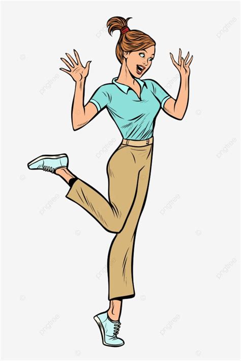 여자 놀람 재미 있는 감정 이상한 평상복 표현 Png 일러스트 및 벡터 에 대한 무료 다운로드 Pngtree