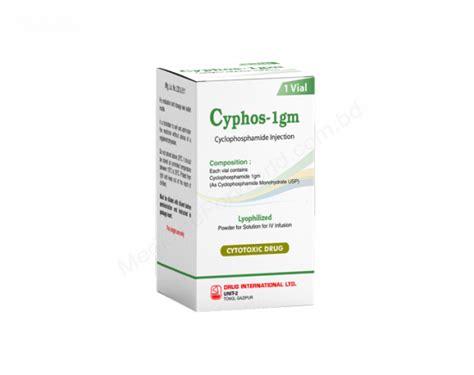 Cyclophosphamide Cyphos 1000mg 500mg 200mg Rx Medicine For World