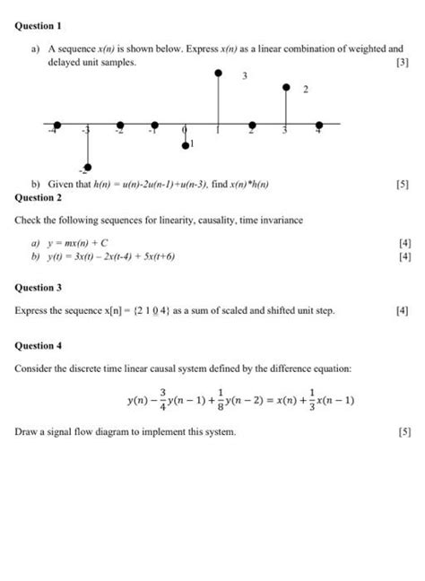 Solved A A Sequence X N Is Shown Below Express X N As A
