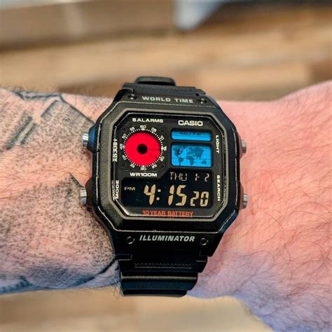 Casio Ae 1200 Modified Color Filtered Lcd Hydromod Case And Magnetic Loop Strap V2 Etsy