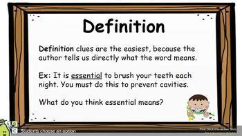 Context Clues Pear Deck Google Slides Presentation REMOTE Or Classroom Use