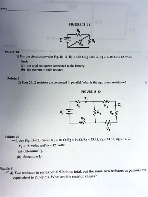 SOLVED Ame FIGURE Points For The Circuit Shown In Fig Ri Rz R