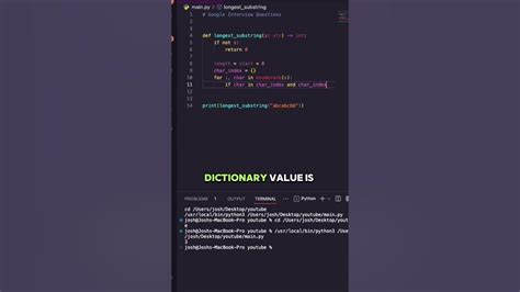 Python Technical Interview Question Master Longest Substring Search Shorts Pythontutorial