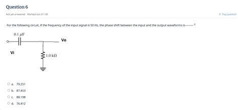 Solved For The Following Circuit If The Frequency Of The Chegg