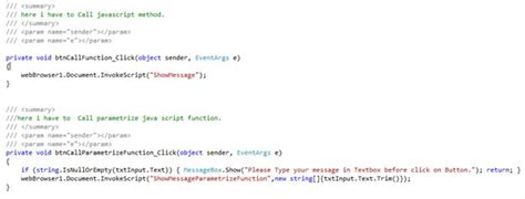 Use Javascript Function In C Windows Application
