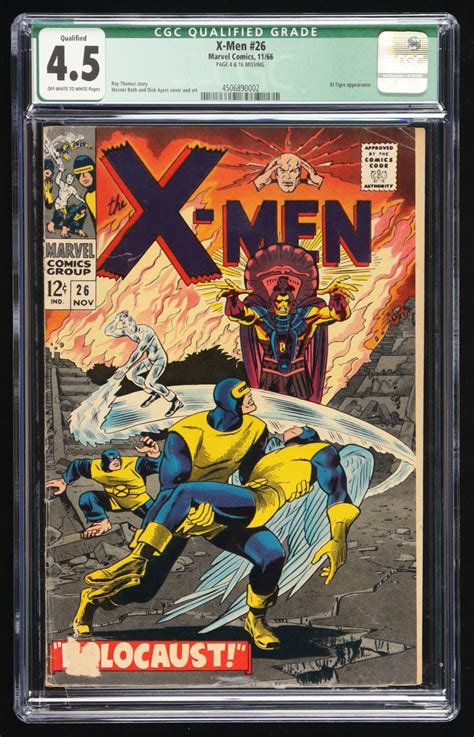 1966 X Men Issue 26 Marvel Comic Book Cgc 45 Pristine Auction