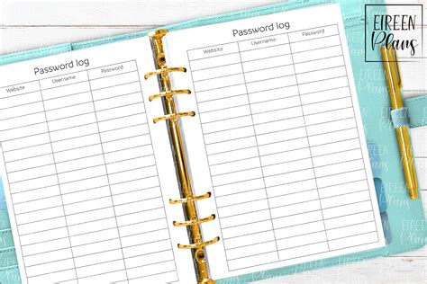 Password Tracker Printable For A5 Planners 271320 Inserts Design Bundles Password Tracker Printable For A5 Planners 271320 Inserts Design Bundles