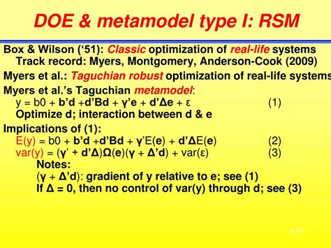 Ppt Robust Optimization Of Simulation Models Through Metamodels Powerpoint Presentation Id