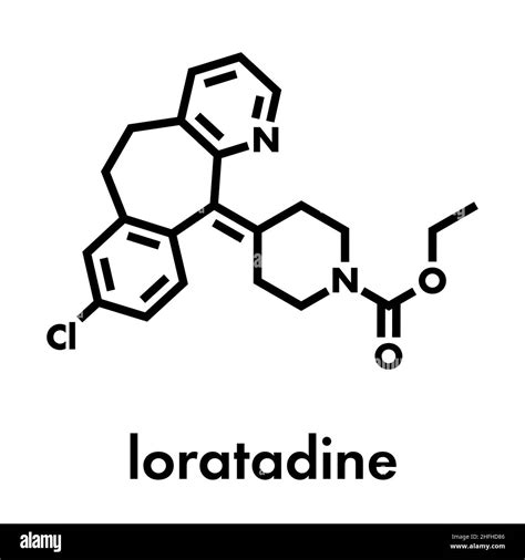 Loratadine Drug Molecule Stock Vector Images Alamy
