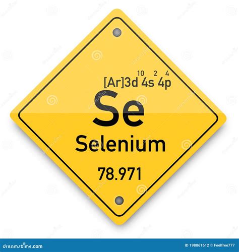 Selenium Se Periodic Table Element Royalty Free Cartoon