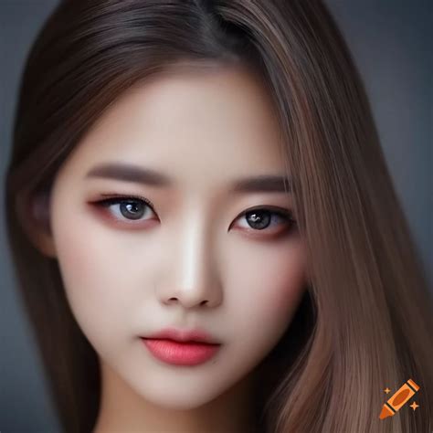 Close Up Portrait Of A Korean Woman With Beautiful Eyes On Craiyon